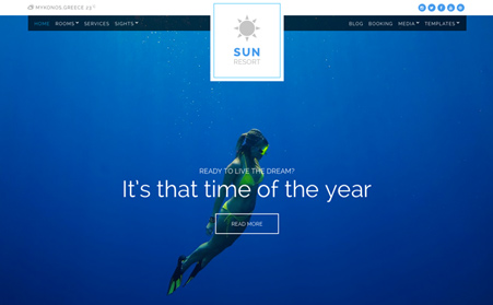 CSS Igniter Sun Resort WordPress Theme 1.3 - Club WPress