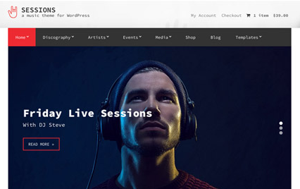 CSS Igniter Sessions WordPress Theme 1.9 - Club WPress