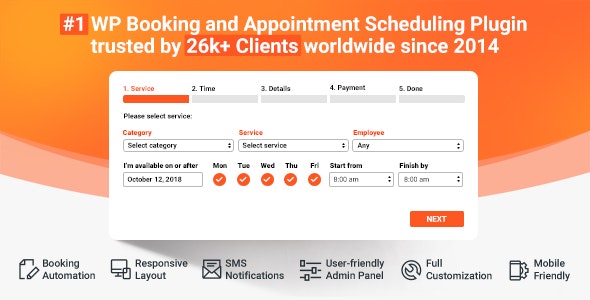 Télécharger Bookly PRO – Appointment Booking and Scheduling Software System version 9.2