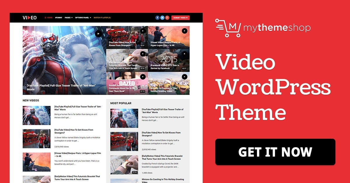 Download MyThemeShop – Video version 2.2.12