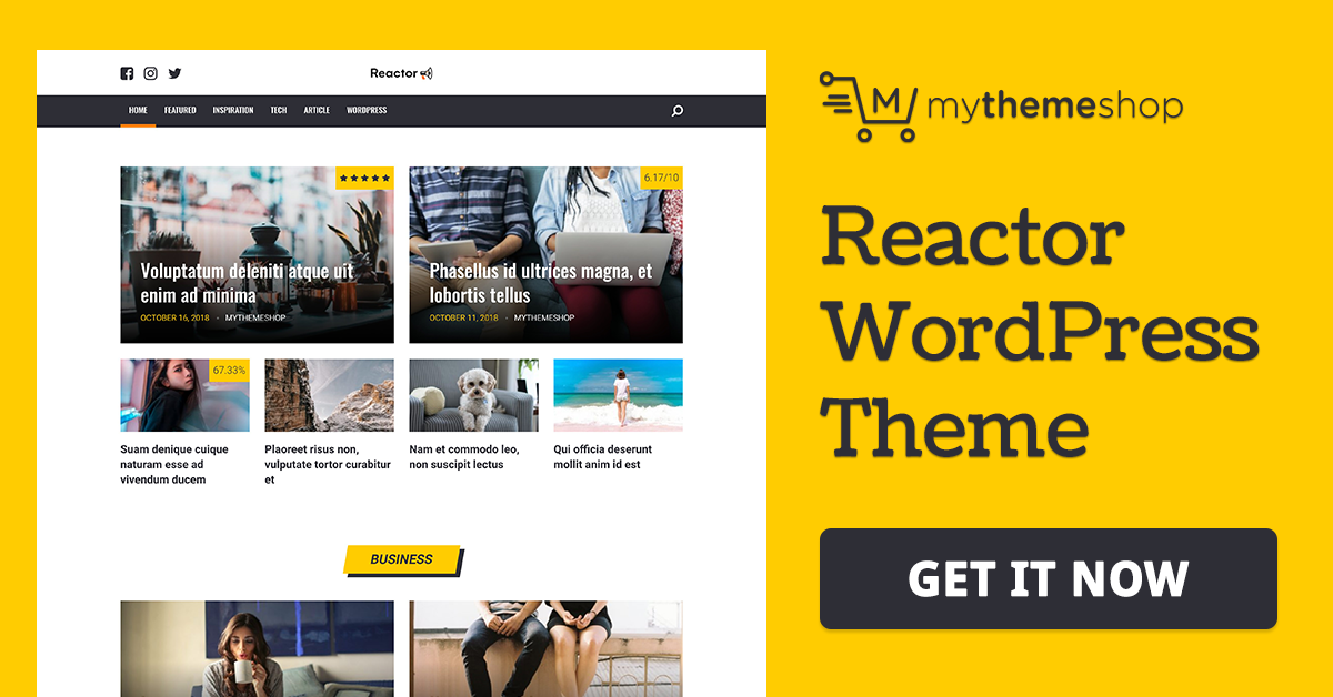 Download MyThemeShop – Reactor version 1.1.2