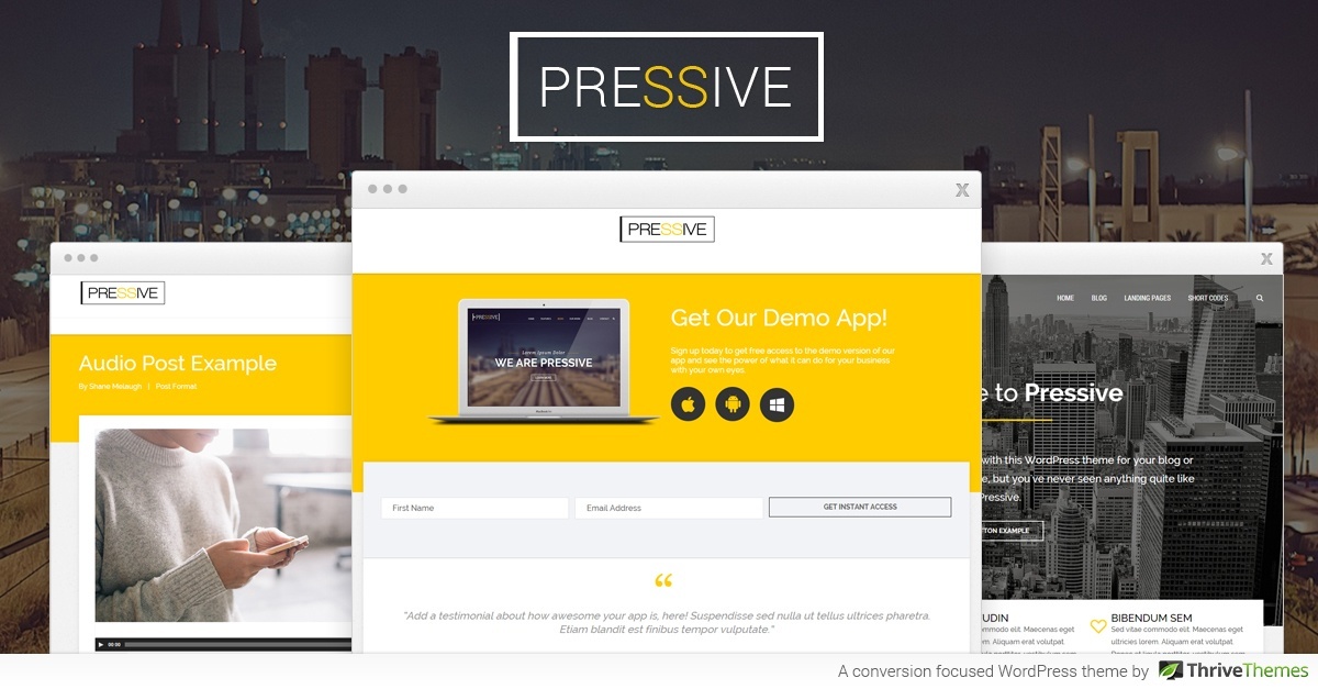Download Thrive Themes Pressive WordPress Theme version 2.13