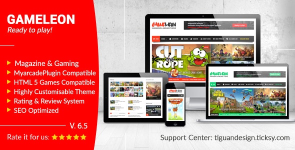 Download Gameleon – WordPress Magazine & Arcade Theme version 9.6