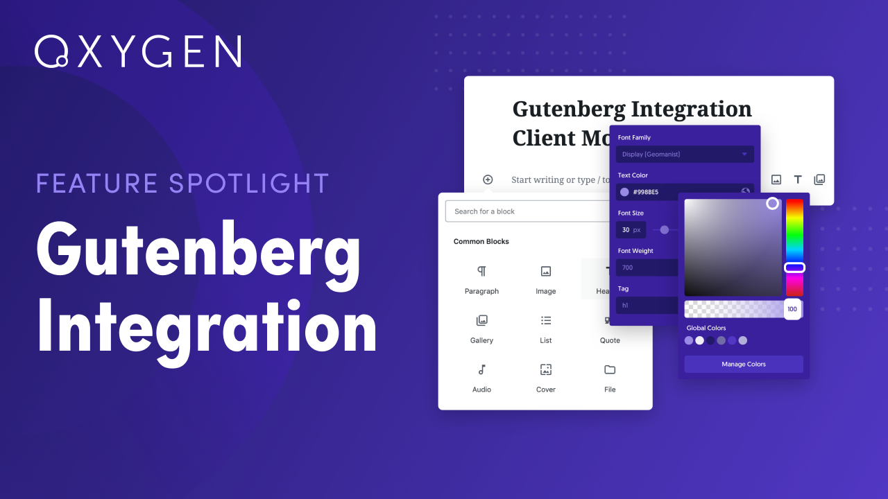 Download Oxygen Builder Gutenberg Integration version 1.4.5