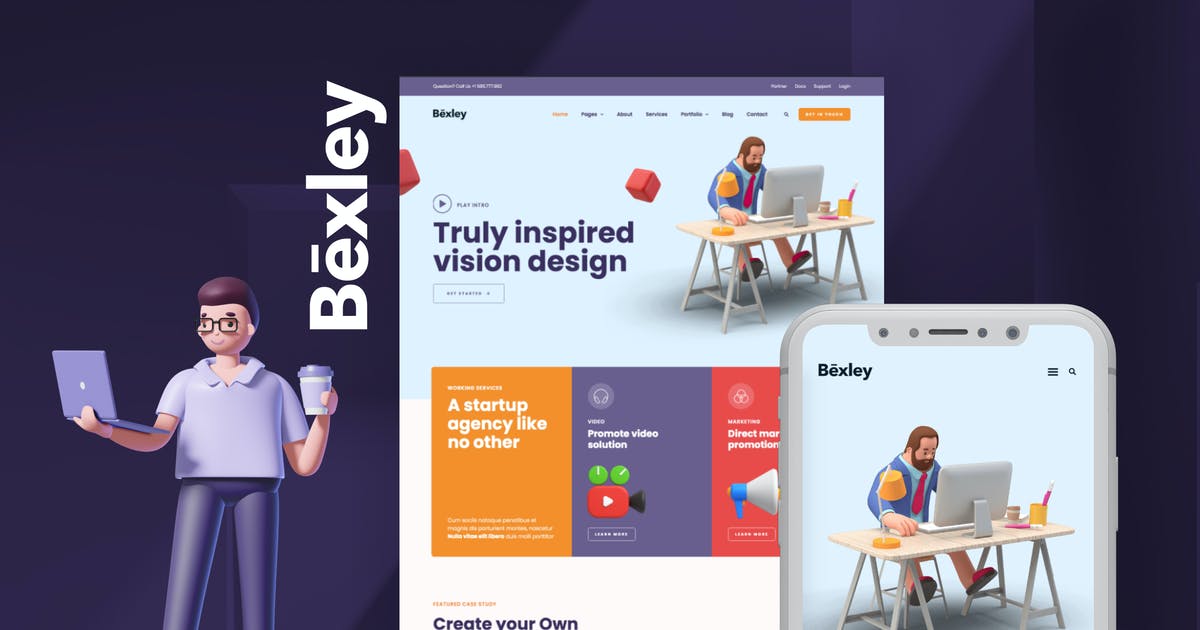 Download Bexley – Digital Marketing Agency Template Kit version 1.0.0