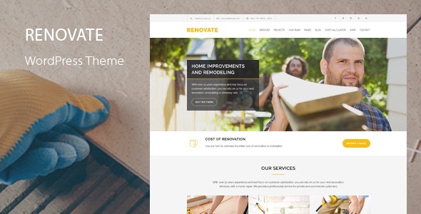 Télécharger Renovate – Construction WordPress Theme version 7.7