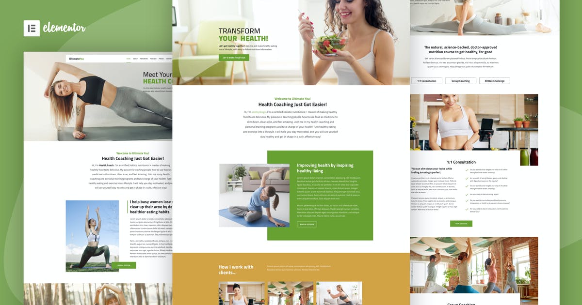 Download UltimateYou – Health Coach Elementor Template Kit version 1.0.0