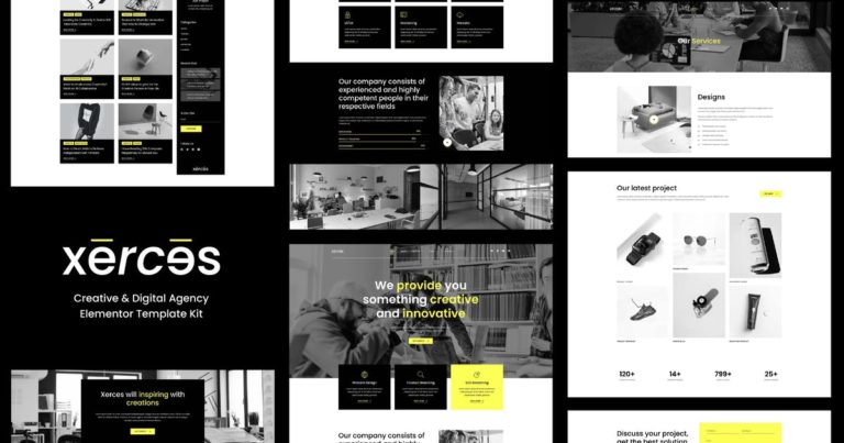 Download Xerces – Creative & Digital Agency Elementor Template Ki ...