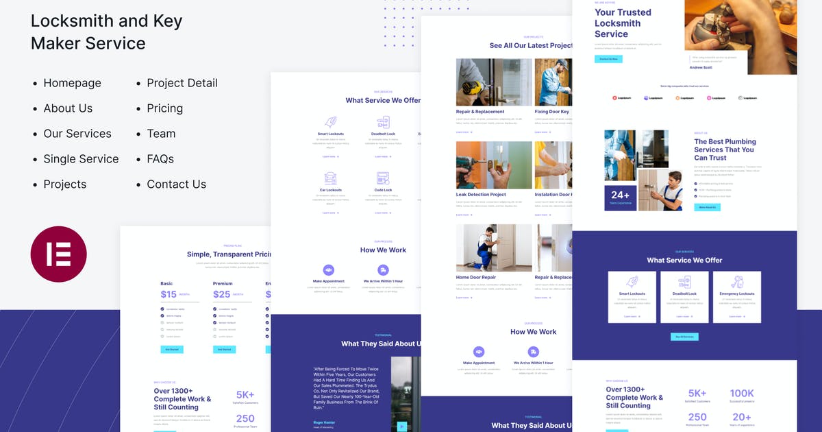 Download Fastkey | Locksmith and Key Maker Service Elementor Template ...