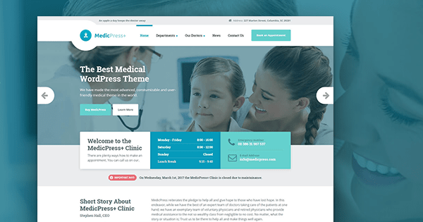 Download ProteusThemes MedicPress – WordPress Theme for Doctors, Clinics and Hospitals version 2.2.0