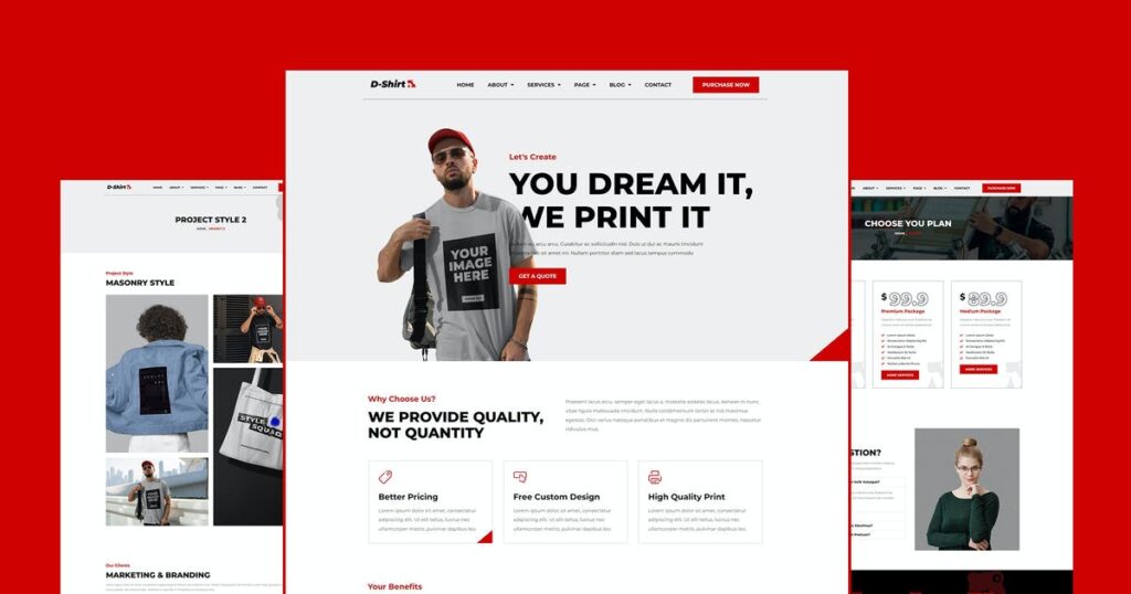 Download D-Shirt – T Shirt Design & Printing Elementor Pro Full Site ...