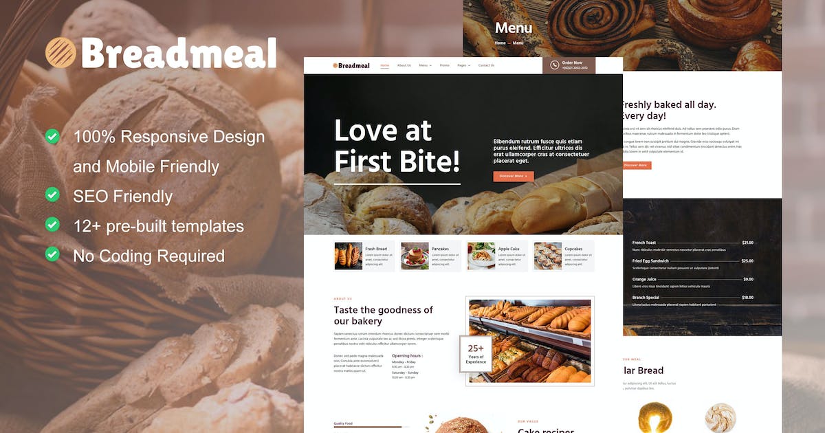 Download BreadMeal – Bakery & Cake Elementor Template Kit version 1.0.0