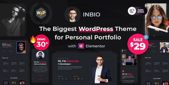 Download InBio – Personal Portfolio/CV WordPress Theme version 3.0.5