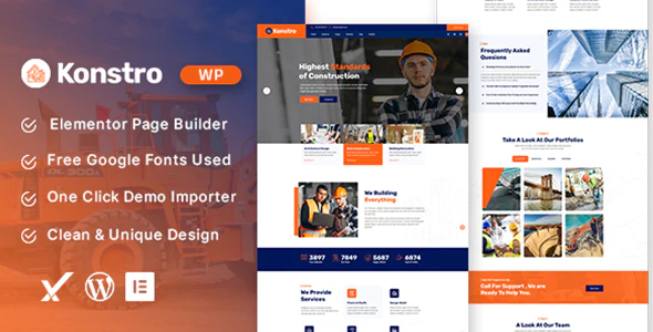 Télécharger Konstro – Construction WordPress Theme version 1.0.0