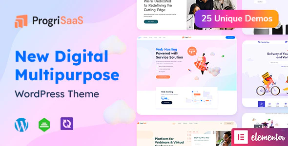 Download ProgriSaaS – Creative Landing Page WordPress Theme version 1.1.11