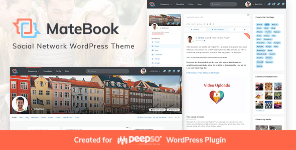 Download Matebook – Social Network WordPress Theme version 1.3
