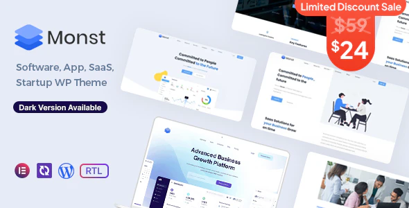 Télécharger Monst – Saas Startup WordPress Theme version 1.2.3