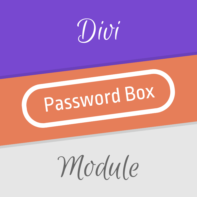 Télécharger Divi Booster | Divi Password Box Module version 1.2.2