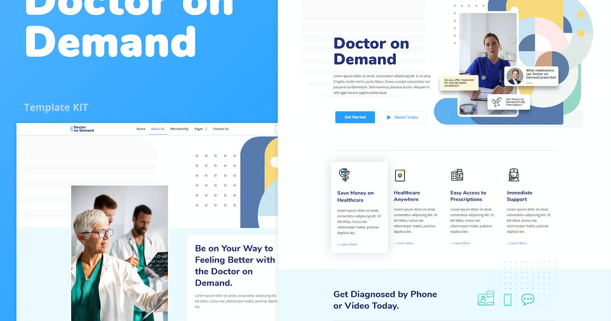 Download Doctor on Demand – Online Consultations Elementor Template Kit ...