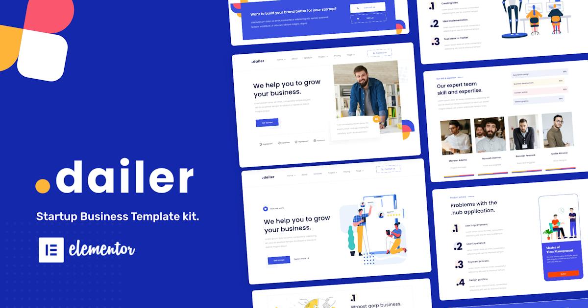 Download Dailer – Startup Elementor Template Kit version 1.0.0