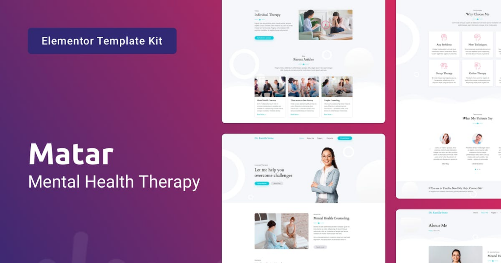 Download Matar - Mental Health Therapy Template Kit version 1.0.0