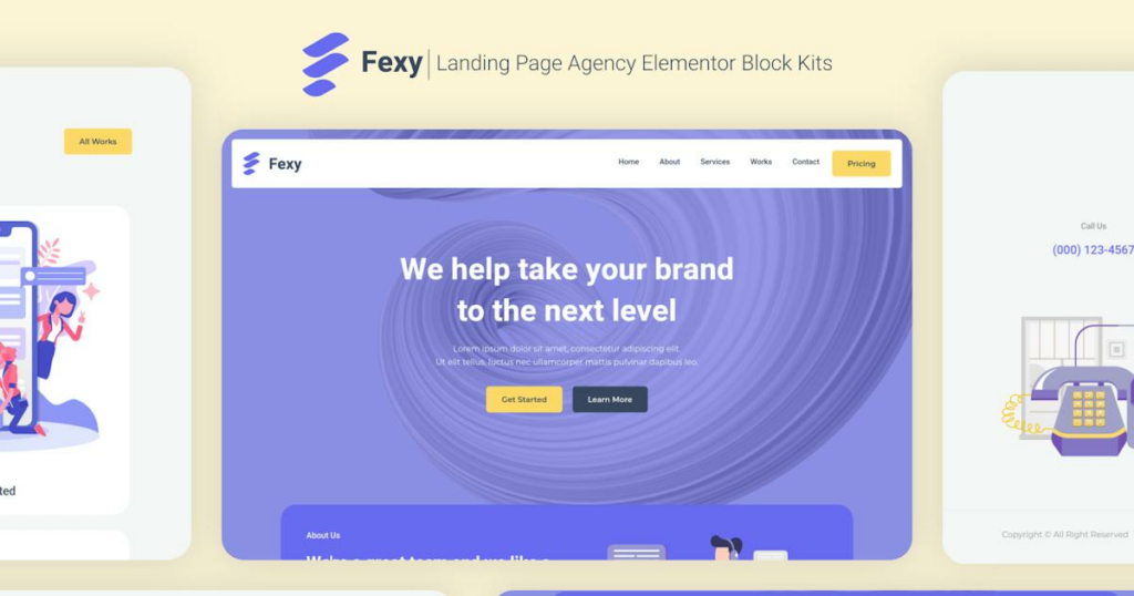 Télécharger Fexy – Agency Landing Page Elementor Block Kit version 1.0.0