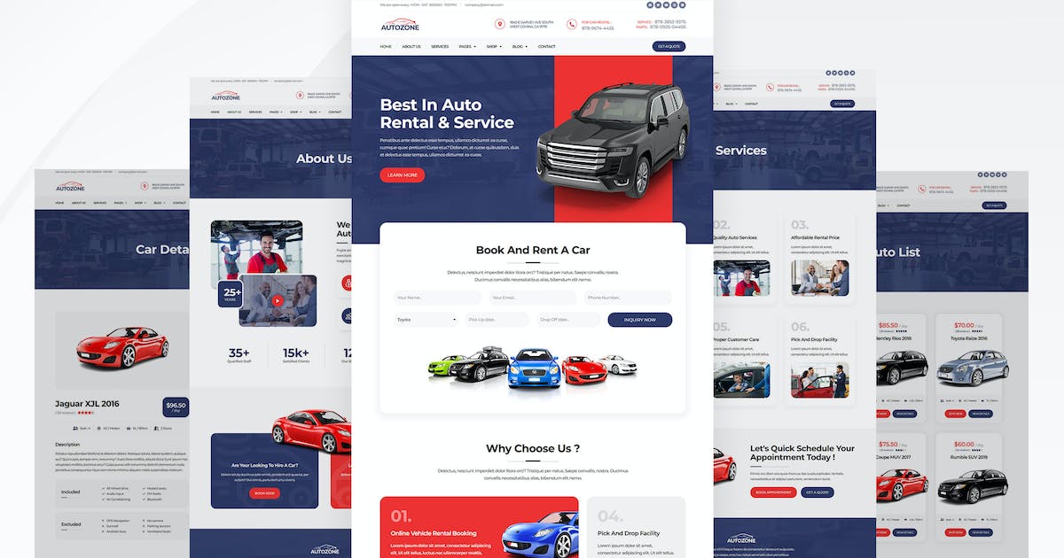 Download Autozone – Car Rental & Auto Service Elementor Template Kit ...