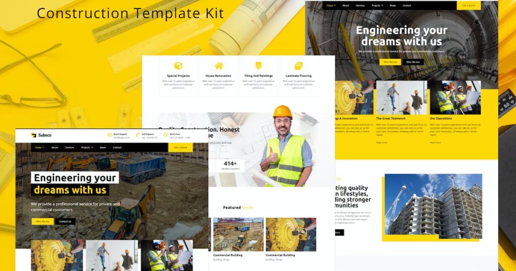 Subsco – Construction Elementor Template Kit 2.0.0 - Club WPress