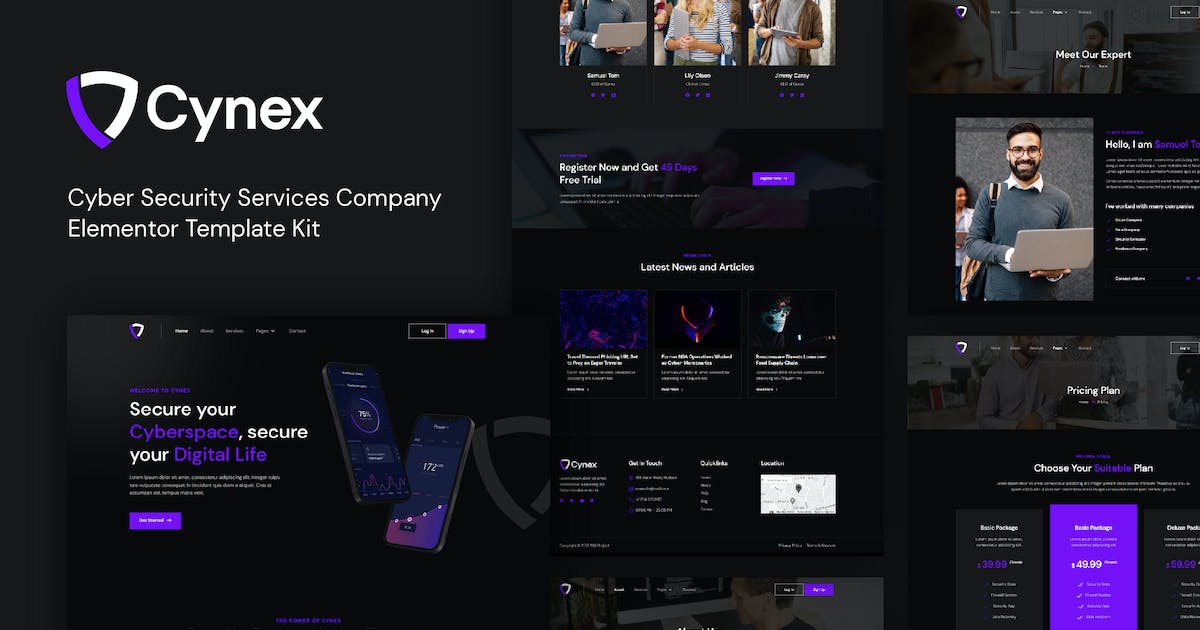 Download Cynex – Cyber Security Services Company Elementor Template Kit version 1.0.0