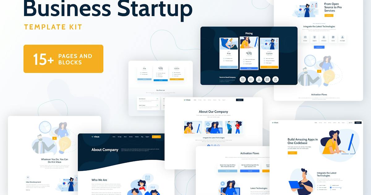 Download Vixus – Business Startup Template Kit version 1.0.0