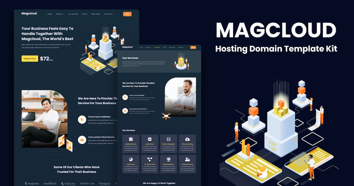 Download Magcloud – Hosting Domain Elementor Template Kit version 1.0.0
