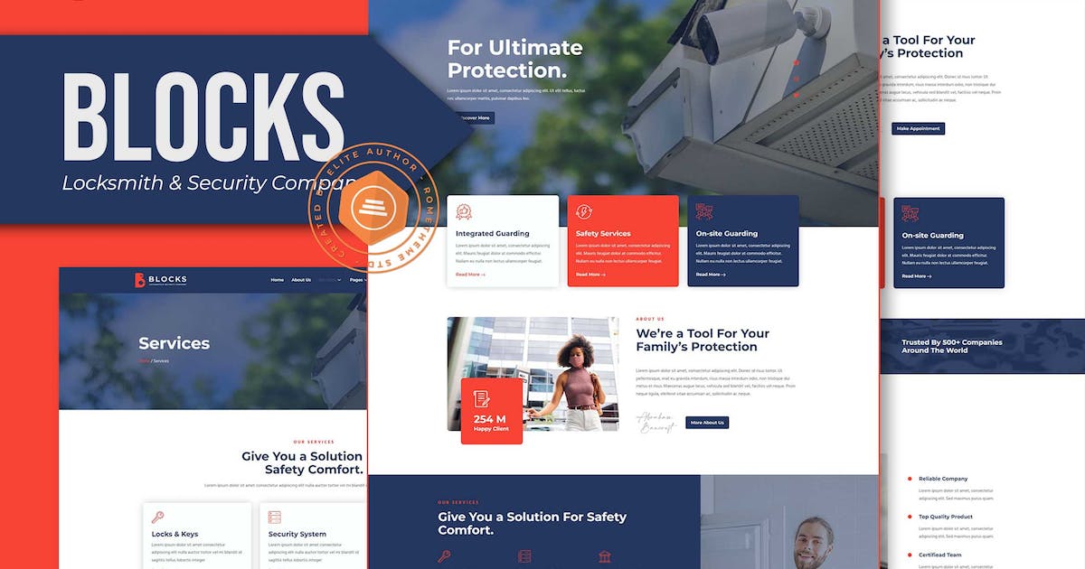 Download Blocks – Locksmiths And Security Companies Elementor Template ...