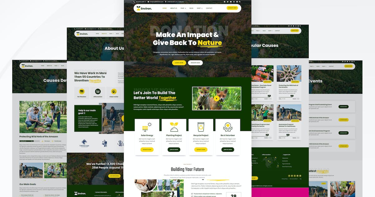 Download Environ – Environment Charity Elementor Template Kit version 1.0.0