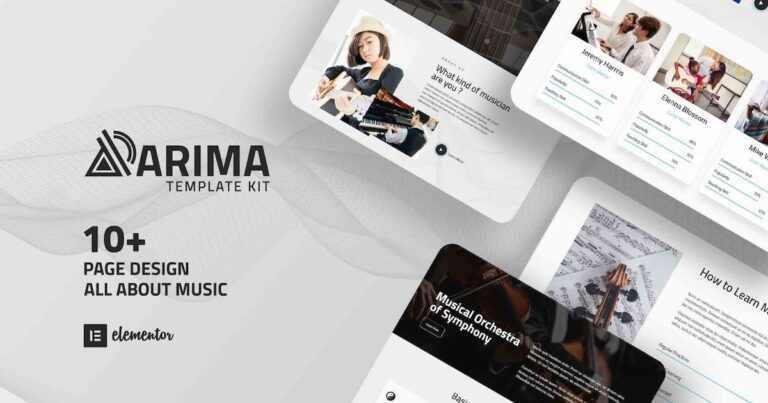 Download Arima – Musical Symphony Elementor Template Kit version 1.0.2