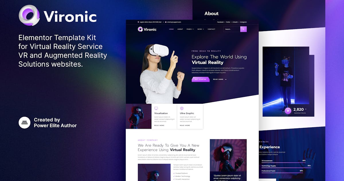 Download Vironic – Augmented & Virtual Reality Services Elementor ...