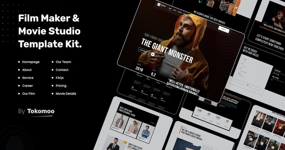Download Cameos | Film Maker & Movie Studio Elementor Template Kit ...