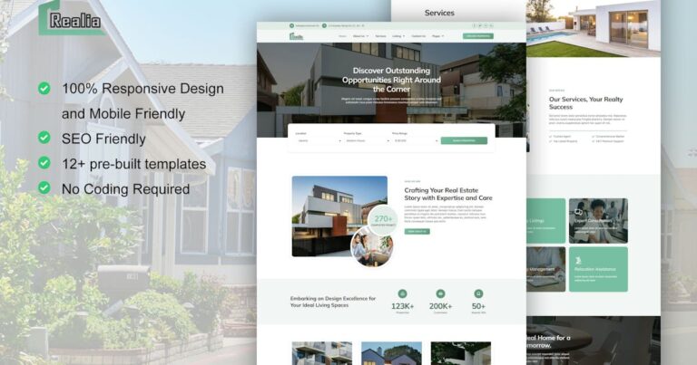 Download Realia – Real Estate & Property Elementor Pro Template Kit ...