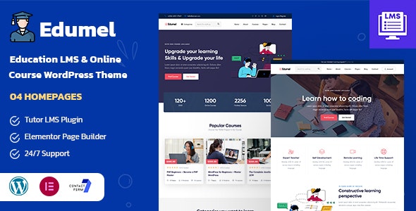 Download Edumel – Education LMS WordPress Theme version 1.0.0
