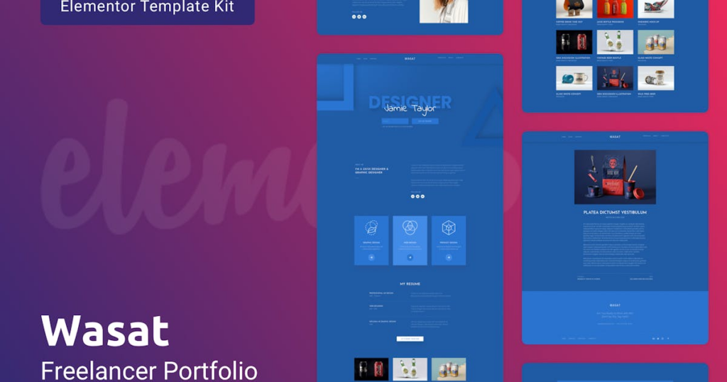 Télécharger Wasat – Creative Portfolio Template Kit version 1.0.2