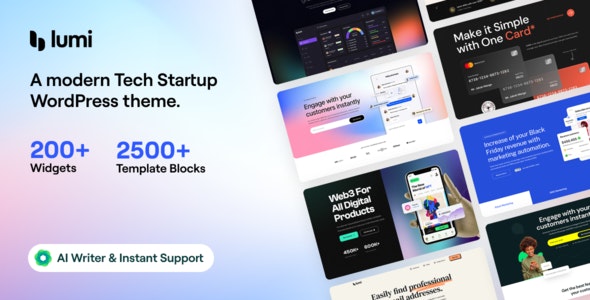 Download Lumi – Tech Startup WordPress Theme version 3.2.3
