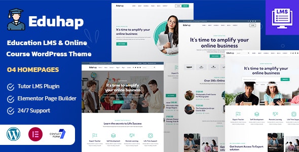 Download Eduhap – Education LMS WordPress Theme version 1.7