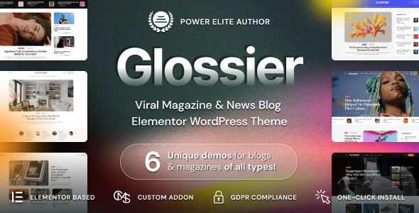 Download Glossier – Newspaper & Viral Magazine WordPress Theme version 1.1.1