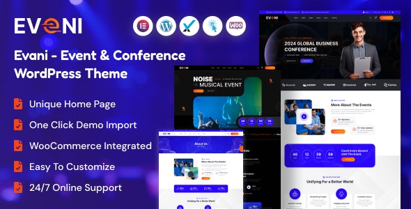 Download Eveni – Event & Conference WordPress Theme version 1.0.0