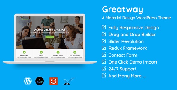 Télécharger Greatway – Material Design WordPress Theme version 2.0