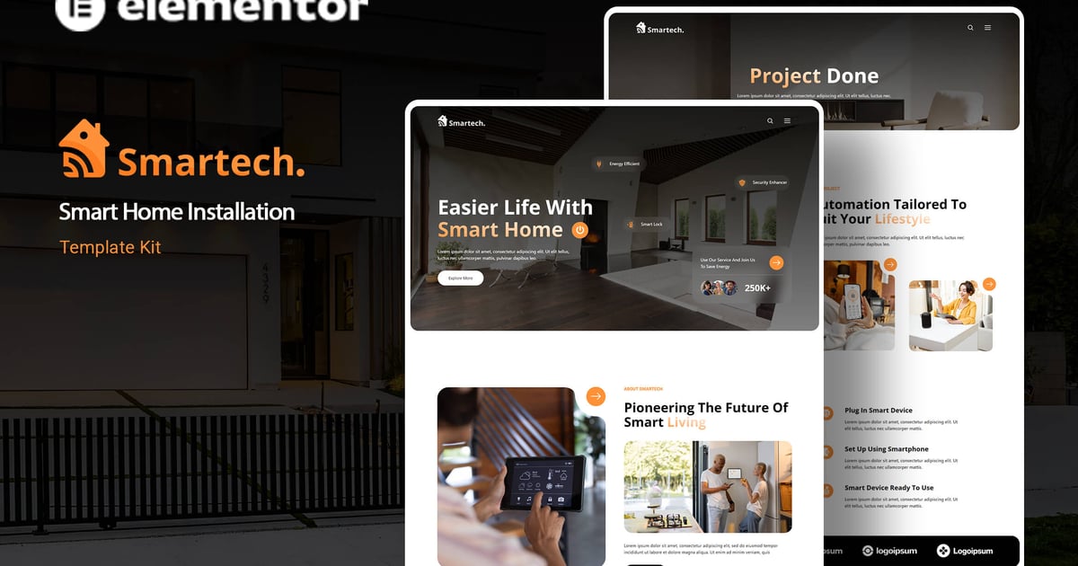 Download Smartech – Smart Home Installation Elementor Template Kit ...