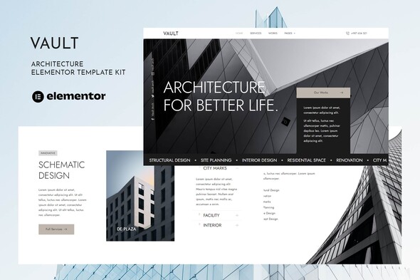 Download Vault – Architecture Interior Elementor Template Kit version 1.0.1