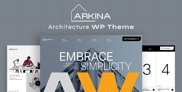 Download Arkina – Architecture WordPress Theme version 1.1