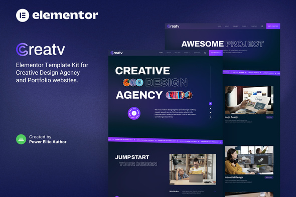 Download Creatv – Creative Design Agency Elementor Template Kit version ...