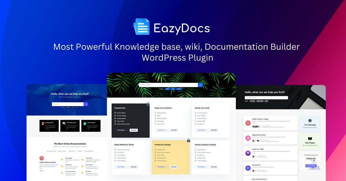 Download EazyDocs – The Ultimate Documentation Solution version 2.2.1