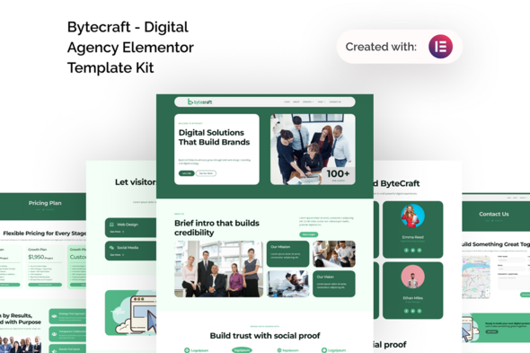 Télécharger Bytecraft – Digital Agency Elementor Template Kit version 1.0.0